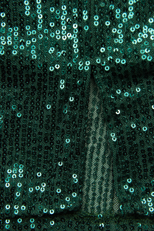 Rochie verde smarald cu paiete